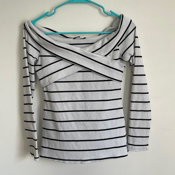 SHEIN | Sweaters | Shein Off Shoulder Cross Body Top | Poshmark